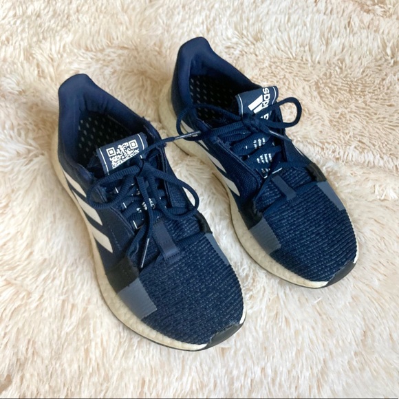adidas | Shoes | Adidas Senseboost Go Running Sneakers In Navy Blue ...